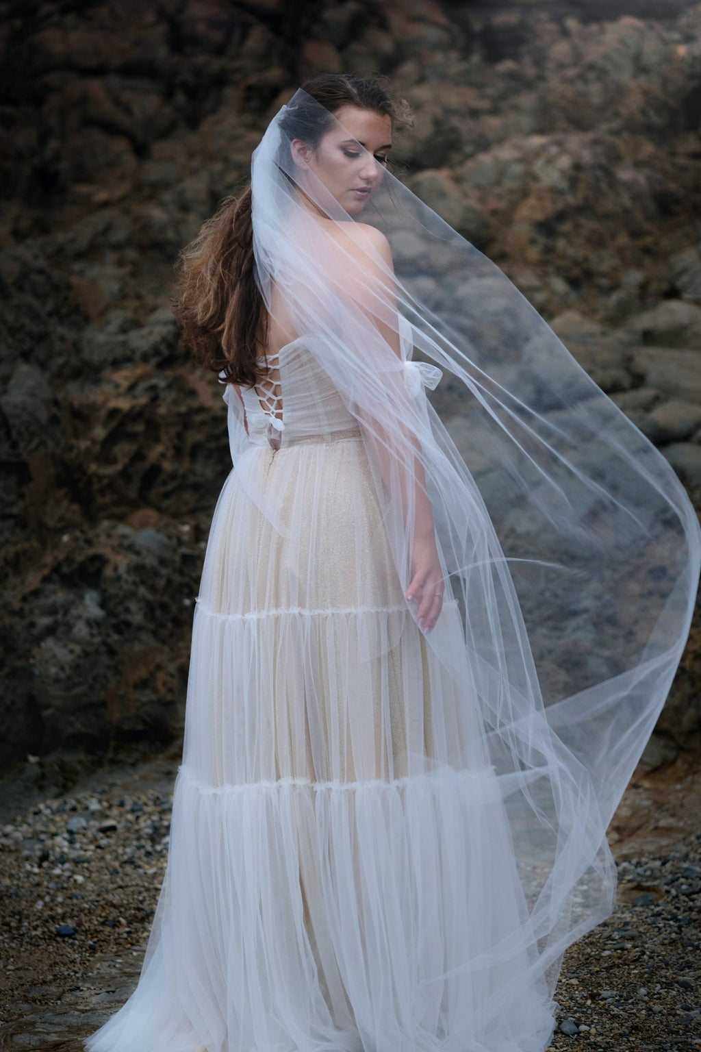 Bridal Veil Streamer Off White | Veils | Melanie Jayne